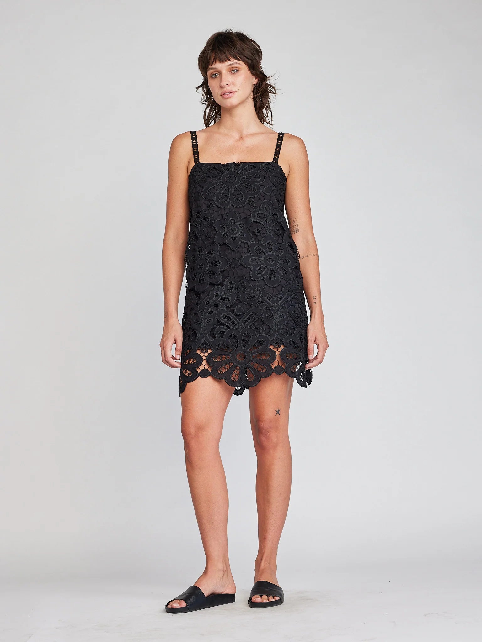 Roxie Scallop Mini Dress – Island Proper