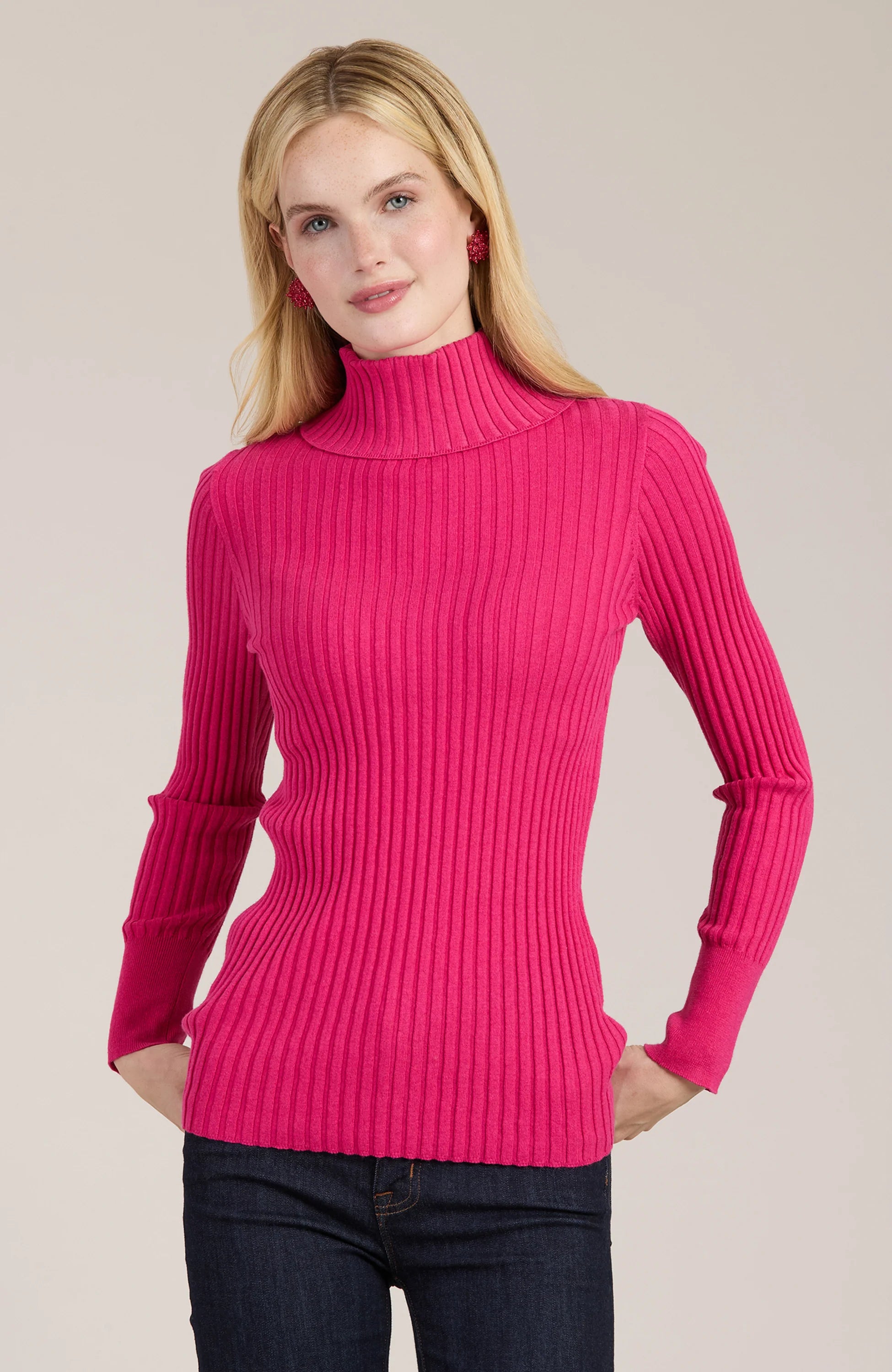 Cotton Cashmere Ribbed Turtleneck – Island Proper
